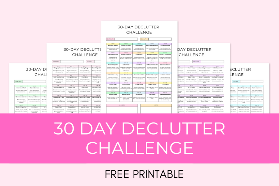 30 Day Declutter Challenge (FREE Printable) - Jessica Autumn